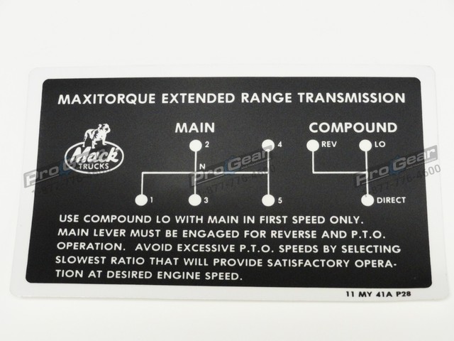 25009436 Mack Transmission 6 Speed Trxl107 Two Stick Shift Pattern ...