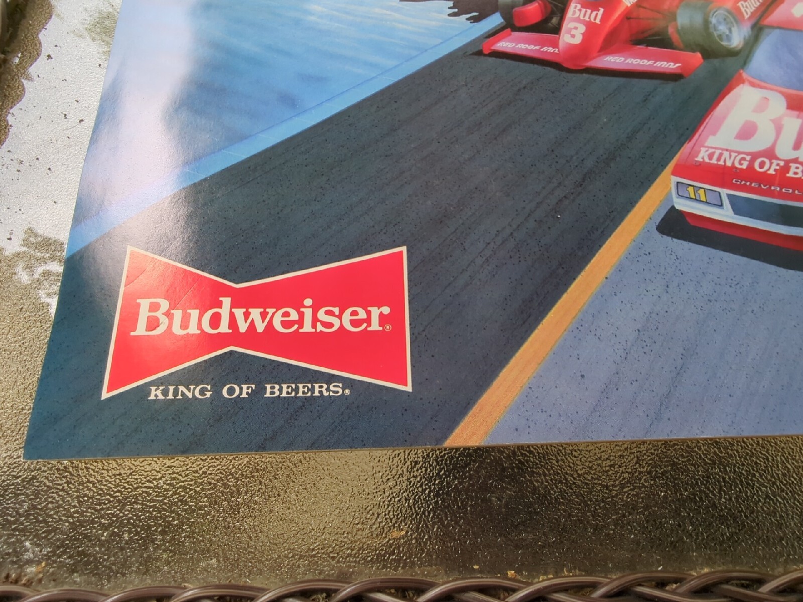 BUD THUNDER BUDWEISER BEER POSTER BUD KING OF BEERS NASCAR INDY RACING ...