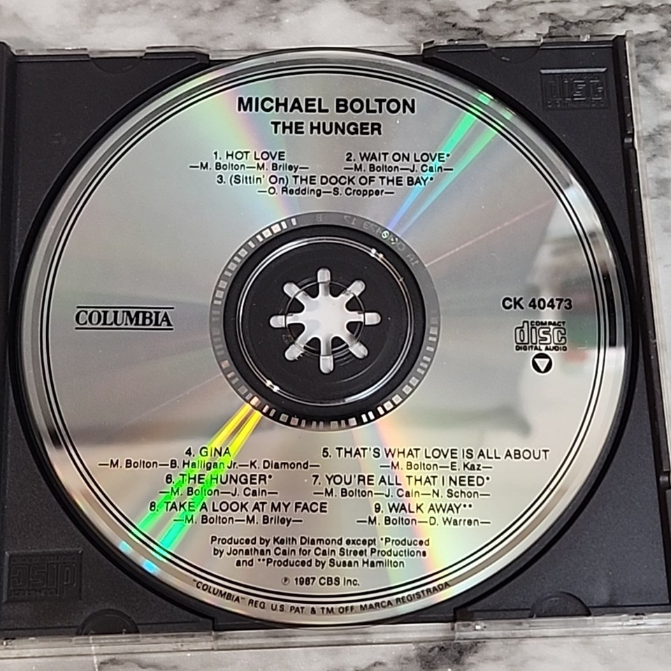 Michael Bolton - The Hunger (CD, 1987, Columbia Records) Complete VG ...