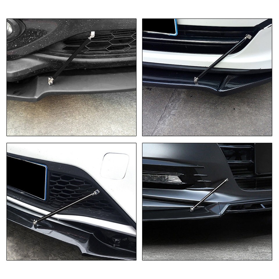 Black+Red Front Bumper Lip Spoiler Splitter Body Kit For Mercedes ...