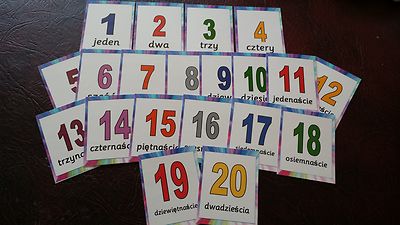 Numbers - IN POLISH- 1-20 - learn a Language- communication - Flash ...
