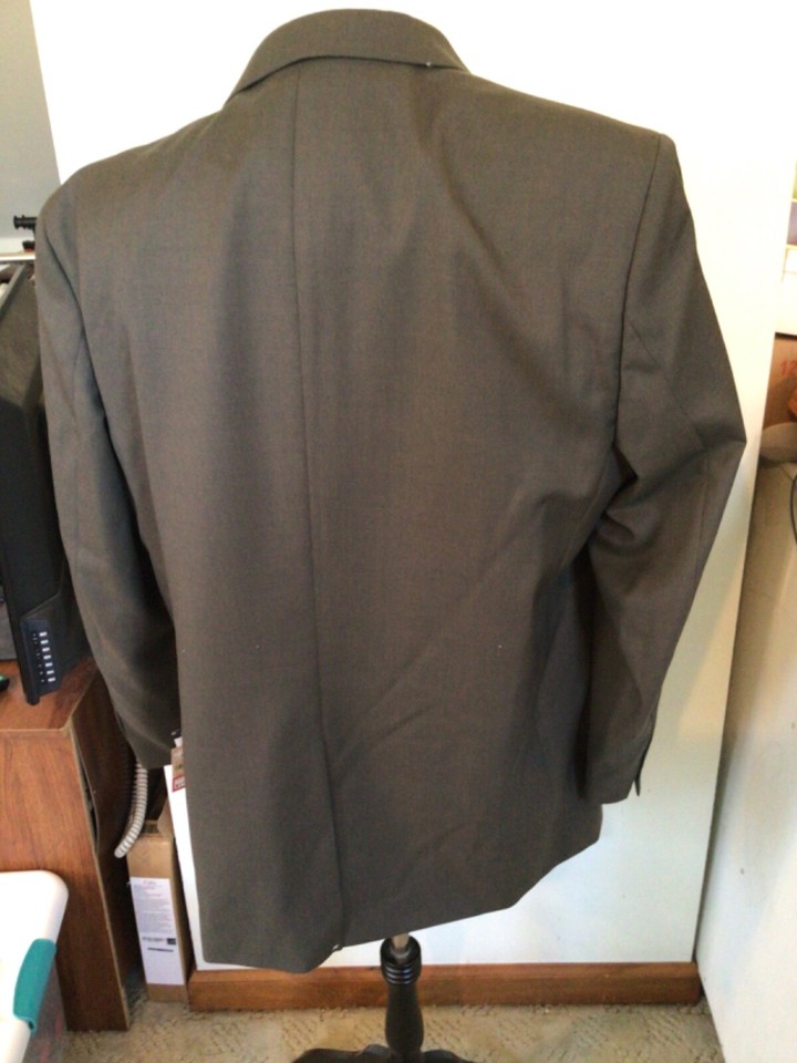 NWT Brigadier Clothiers Gray Wool Blend Sport Coat Jacket Sz 46 Portly ...