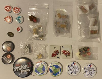 vintage Texaco pins 43 metal buttons Havoline US Olympic team ...