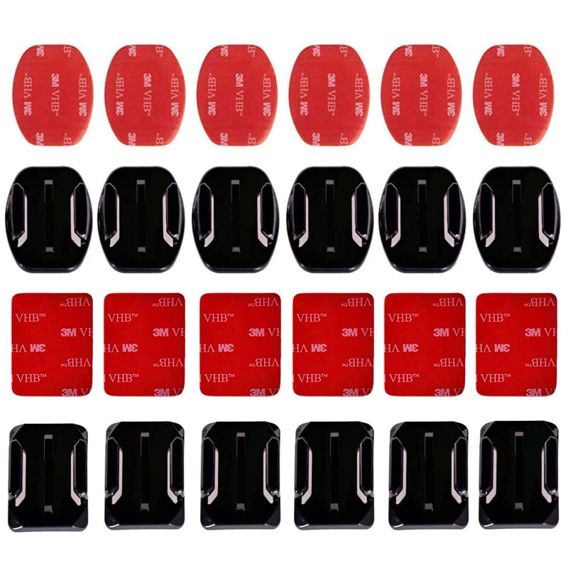 12X Compatible With Gopro Hero1 2 3 4 5 3M Adhesive Mounts Pads Curved ...