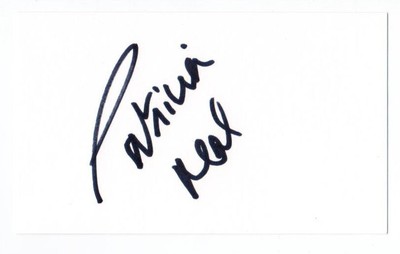 Patricia Neal Signed 5x3 Autographed Index Card IDC Hollywood Actress ...