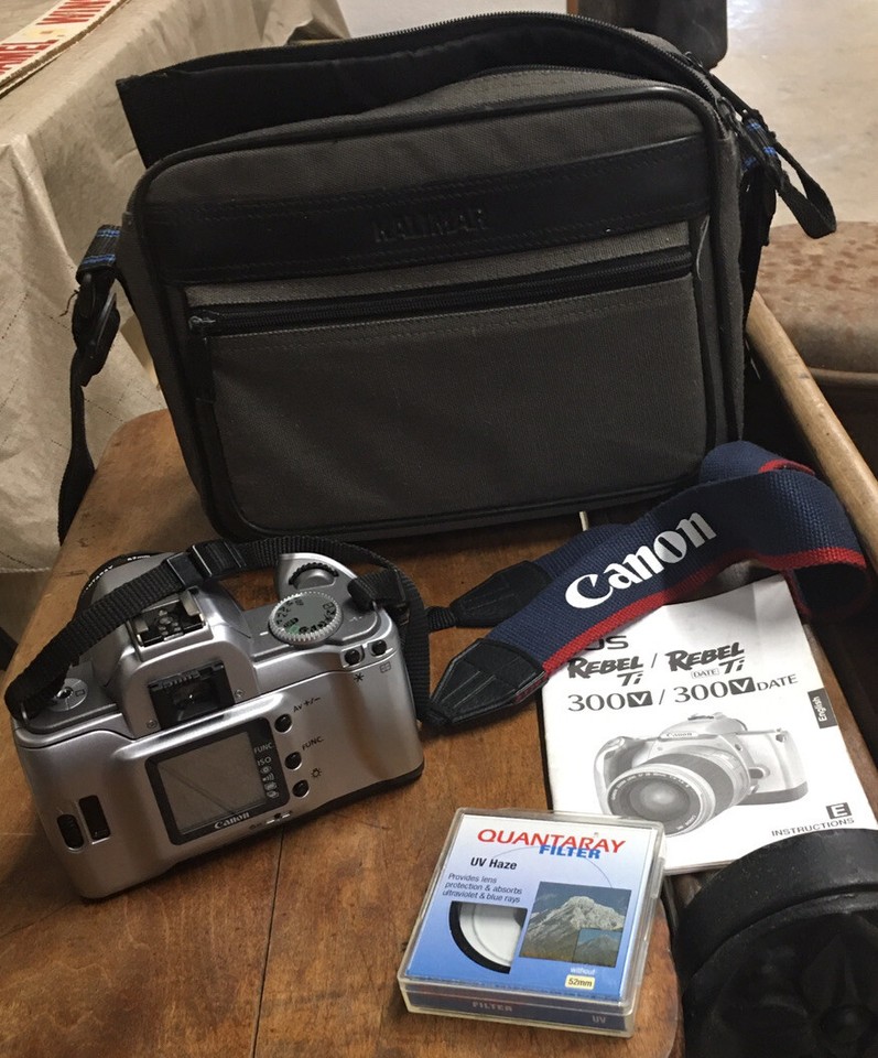 Canon EOS Rebel Ti 35mm SLR Film Camera Black With 35-80mm Lens and ...