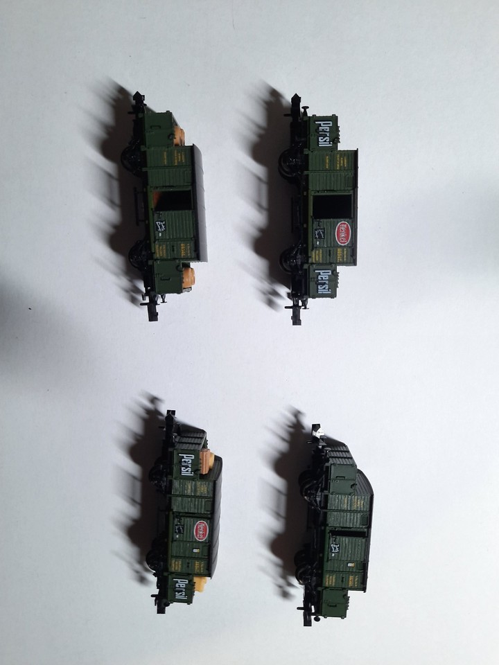 gedeckte Güterwagen belad.Fleischmann , Arnold , Trix ohne OVP Konvolut ...