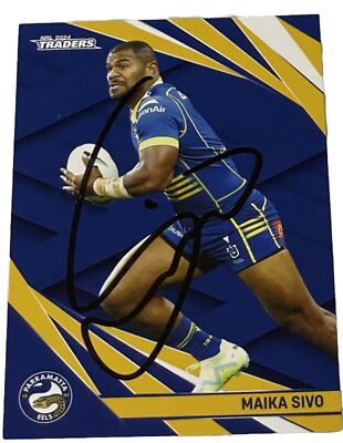 2024 Signed Traders Maika Sivo Parramatta Eels Nrl Rugby League Card ...