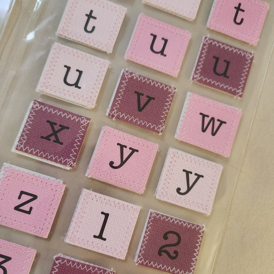 NEW Lot 2 Paper Bliss Paper Ware Stitched Letter Stickers Alphabet ...