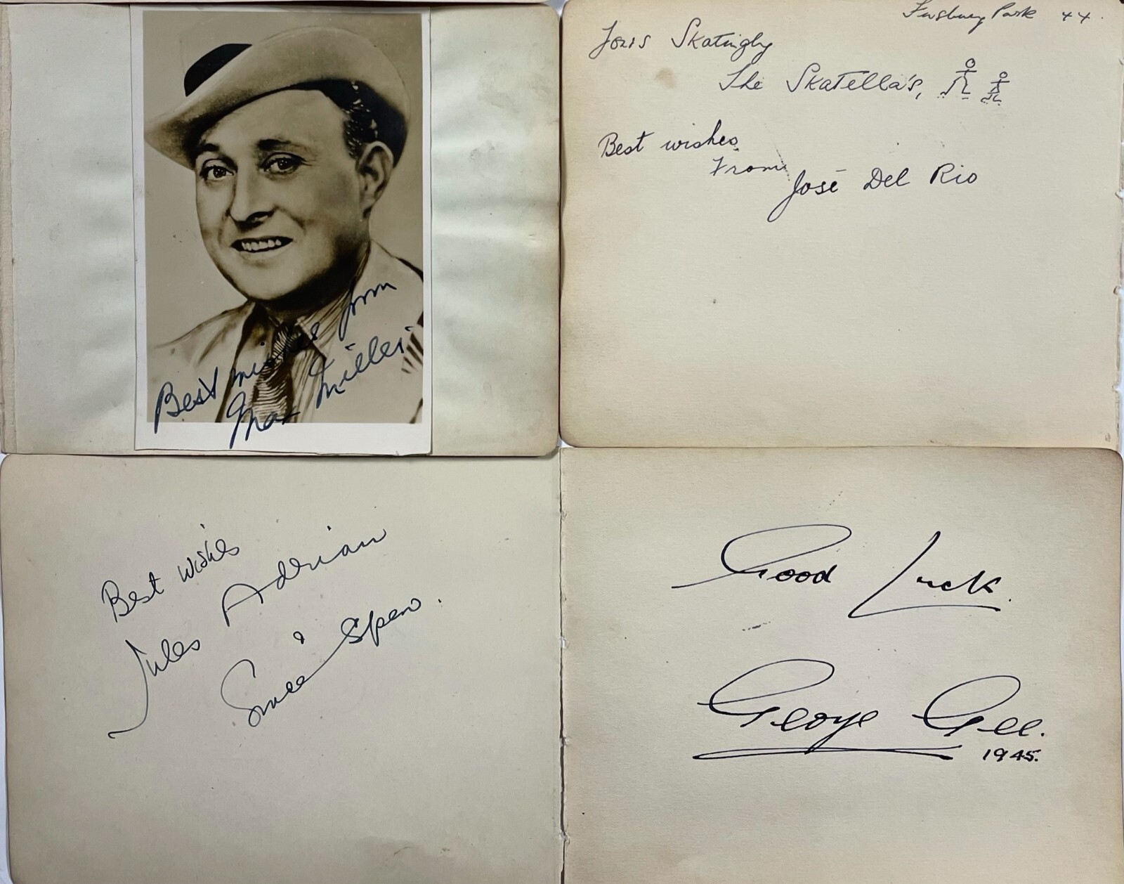 Autograph Collection British Music Hall Actors Entertainers ALBUM PAGES ...