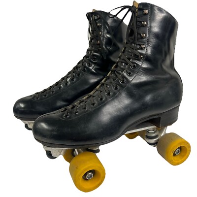 Vtg Riedell Red Wing Roller Skates 220 Sure Grip Men’s Size 10 Black ...