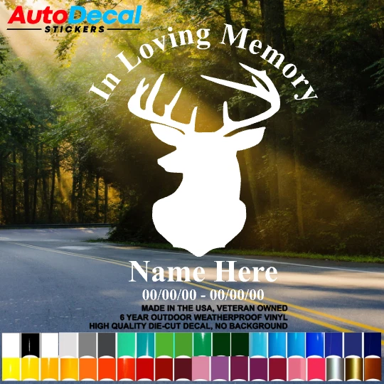 In Loving Memory Deer Decals