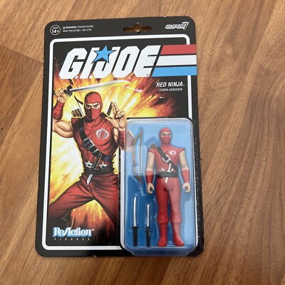GI Joe Retro Cobra Red Ninja 3.75" Action Figure Super7 ReAction NEW | eBay