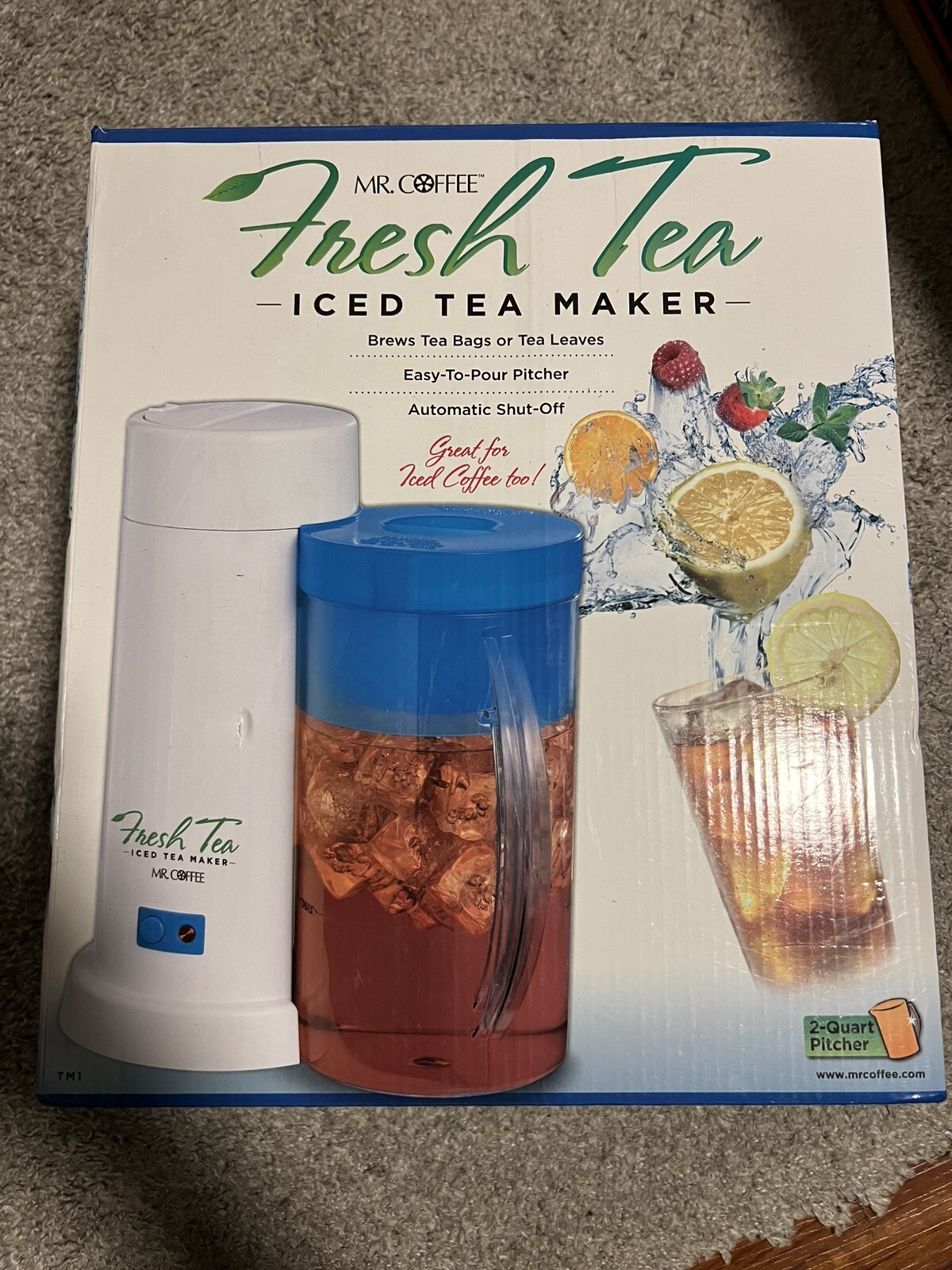 Mr Coffee Fresh Tea Iced Maker 2 Quart Pitcher Blue Tm1 Automatic | eBay