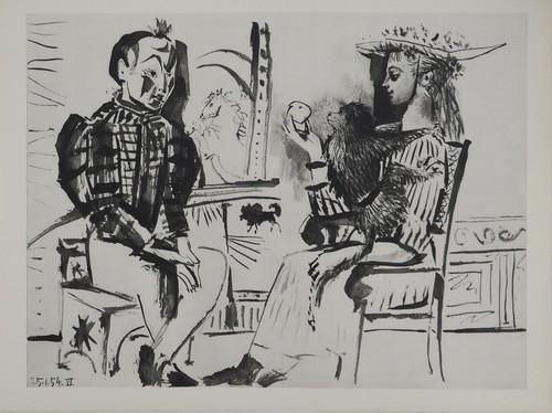Pablo Picasso: Comedy Human, Clown And Tamer Monkey, Gravure, 1954 | eBay