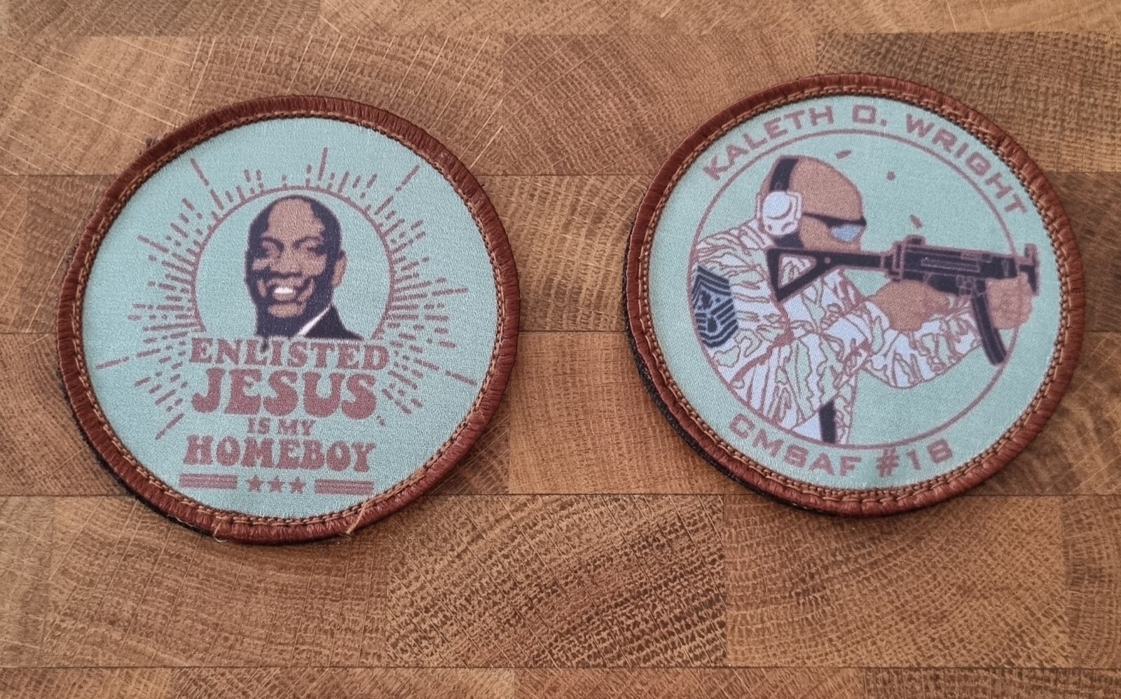 Kaleth D. Wright "Enlisted Jesus" patches | eBay