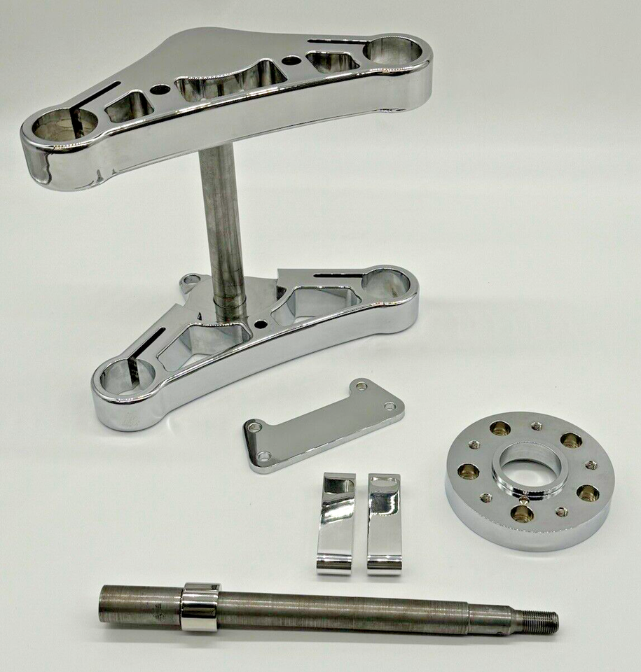88-99 Harley FXR Sportster Dyna 39MM Mid-Glide Chrome Triple Tree Kit ...