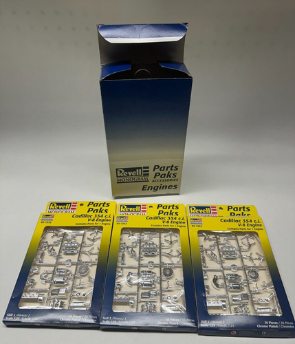 Revell 1:25 Scale 3pc Parts Pack Cadillac 354 ci V8 Engine Model Kit ...