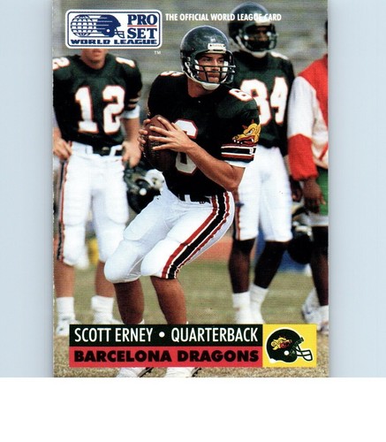 Scott Erney 4 World League 1991 Pro Set NFL Football Trading Card | eBay