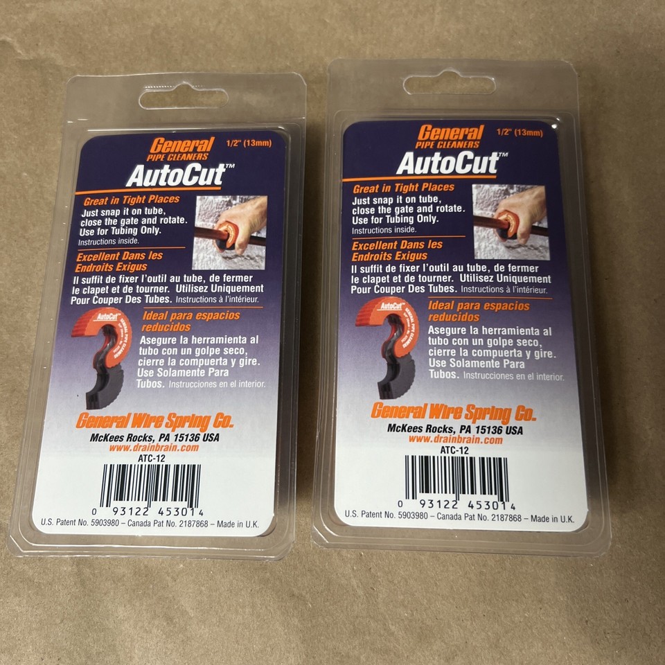 2X General Pipe Cleaners AutoCut 1/2 in. Copper Tubing Cutter (ATC-12 ...