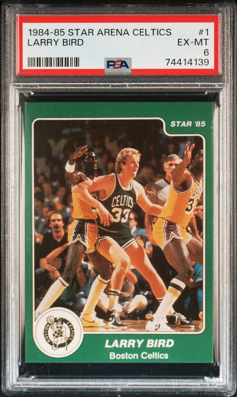 1984-85 Star Arena Celtics Larry Bird #1 PSA 6 EX-MT Boston Celtics ...