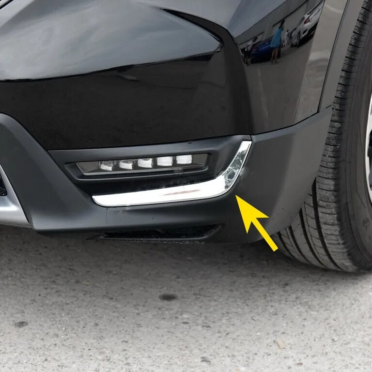 Steel Fog Light Strips For Honda CRV 2017-2019 Front Foglamp Molding ...