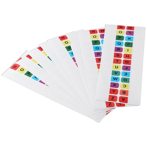 Alphabet Sticky Tabs Multicolor Book Tabs Transparent Index Tabs ...