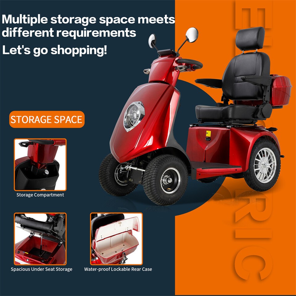 Four Wheels Mobility Scooter 800W 60V 20AH Battery Motor for Adult ...