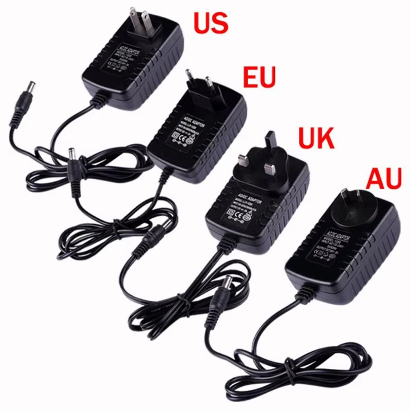 AC 110-240V to DC 12V 2A Power Supply Adapter Heavy-Duty LED Light ...
