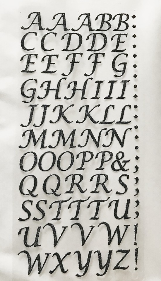 Self Adhesive Stick On Alphabets Glitter Stylus Letters Stickers ...