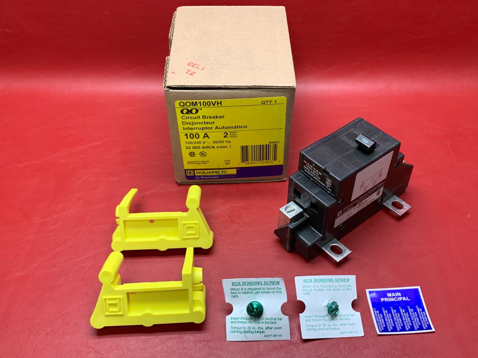 Square D QOM100VH 100-Amp 2-Pole QO Main Circuit Breaker 100A 2P 120 ...