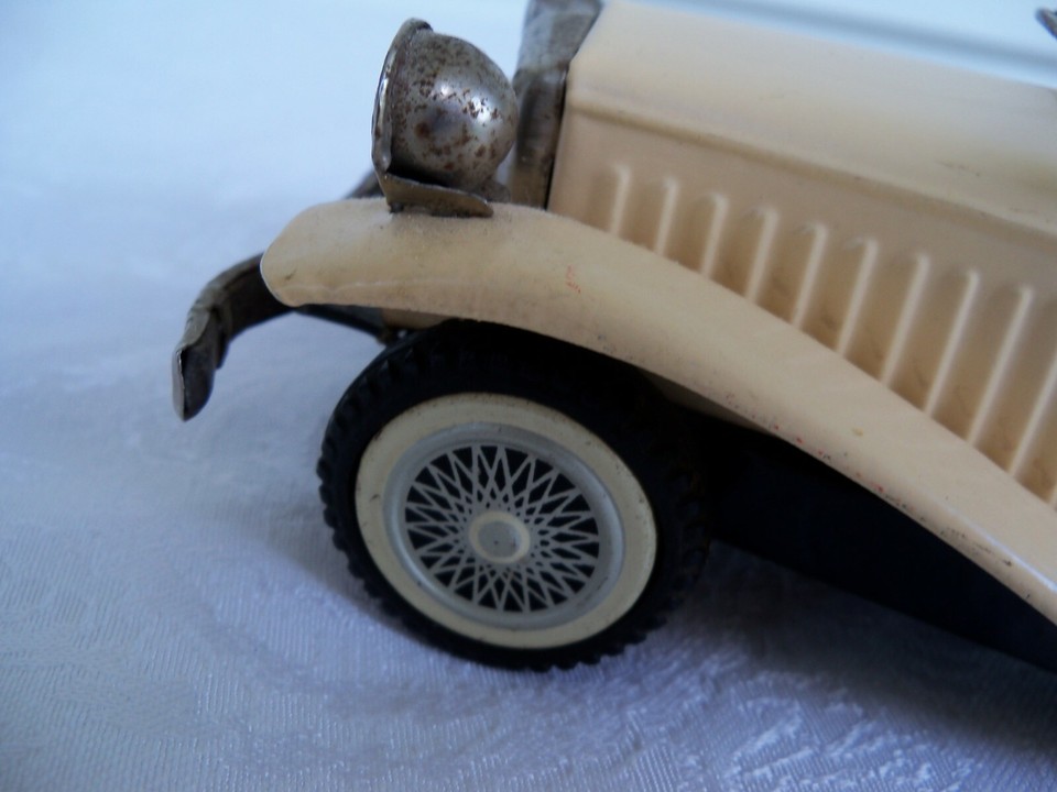 Tin Friction Action Toy Convertible Car Made in Japan Front Plate ...