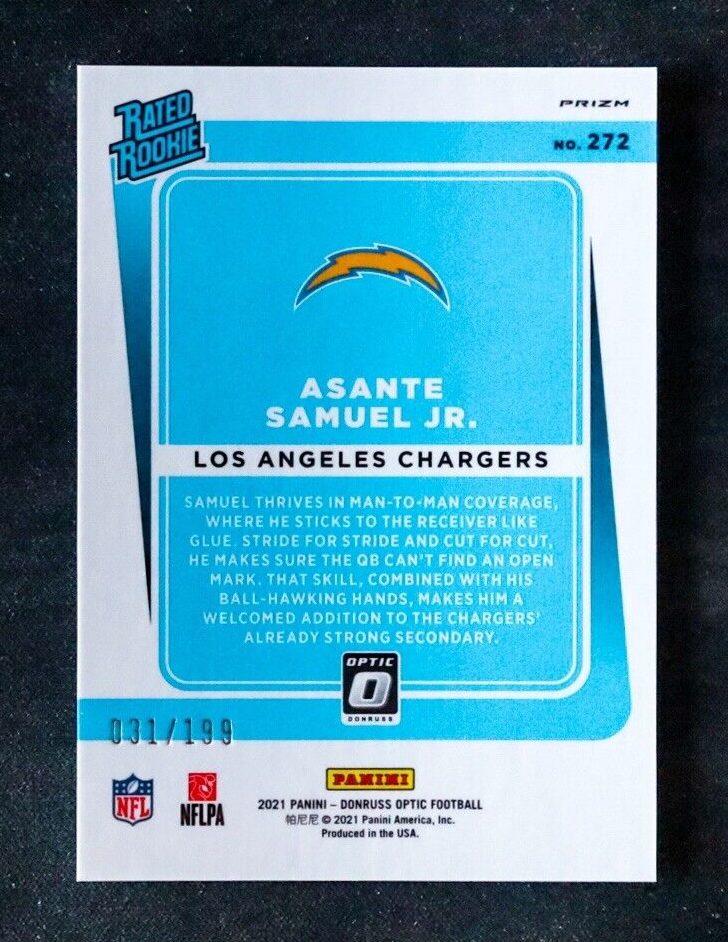 2021 Panini Donruss Optic - Asante Samuel Jr - Rated Rookie Orange ...
