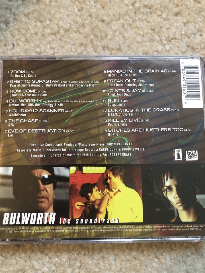 Bulworth [Original Soundtrack] [PA] by Original Soundtrack (CD, Apr ...