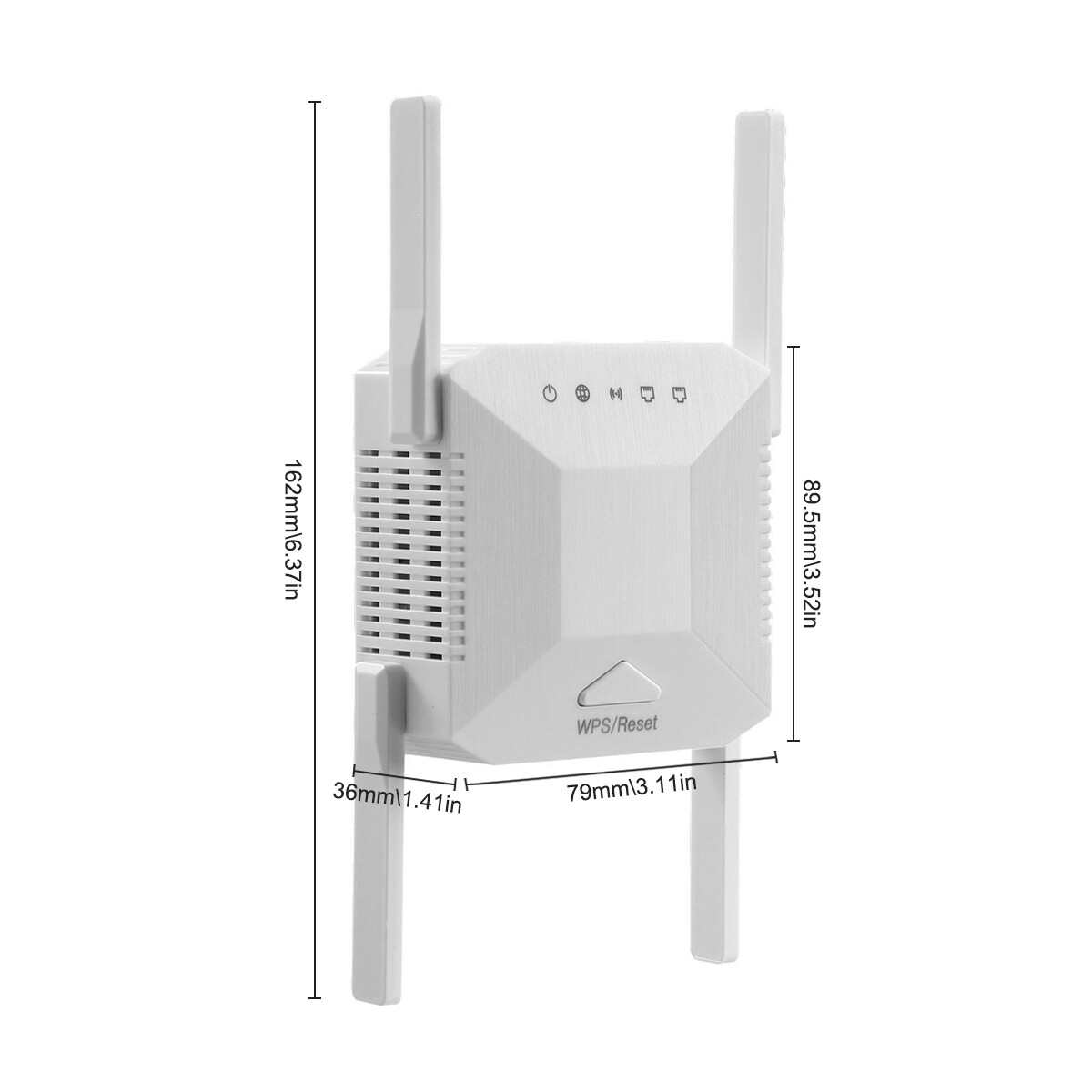 AC 1200M Dual-Band Wifi Extender Repeater Wireless Router Signal Range ...