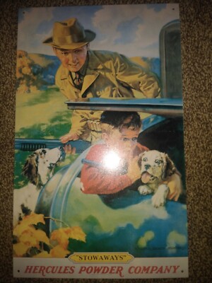 Hercules Powder Co Stowaways adv 10 x 16 metal sign | eBay