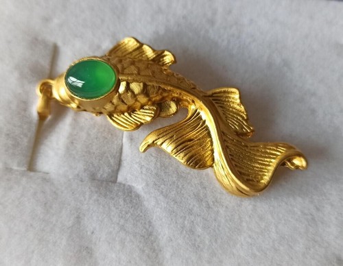 Natural Green Jade Goldfish Lucky Pendant | eBay