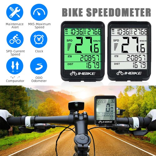 Bike Bicycle Speedometer Cycle Digital Odometer Computer Waterproof LCD ...