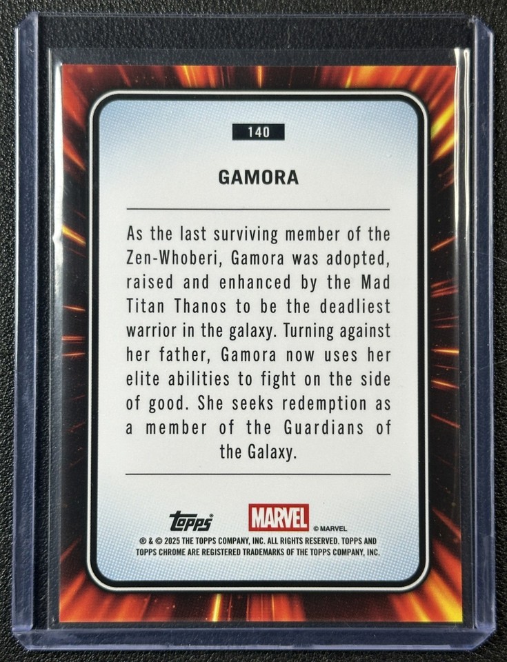 GAMORA 2025 TOPPS CHROME MARVEL SAPPHIRE #140 REFRACTOR A | eBay UK