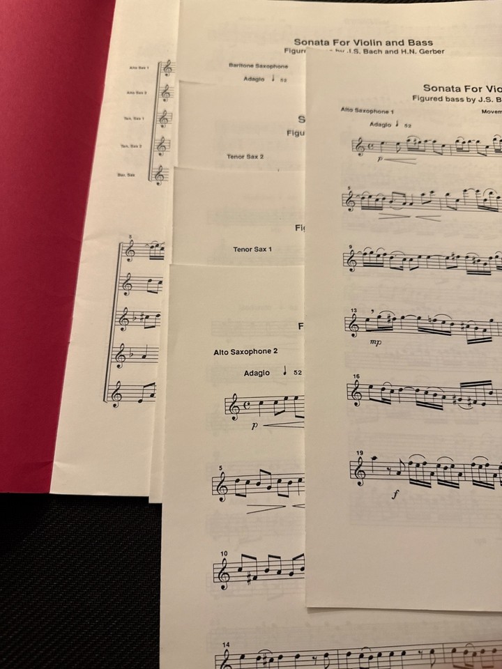 Tomaso Albinoni Sonata for Violin and Bass Saxophone Quintet Medici ...