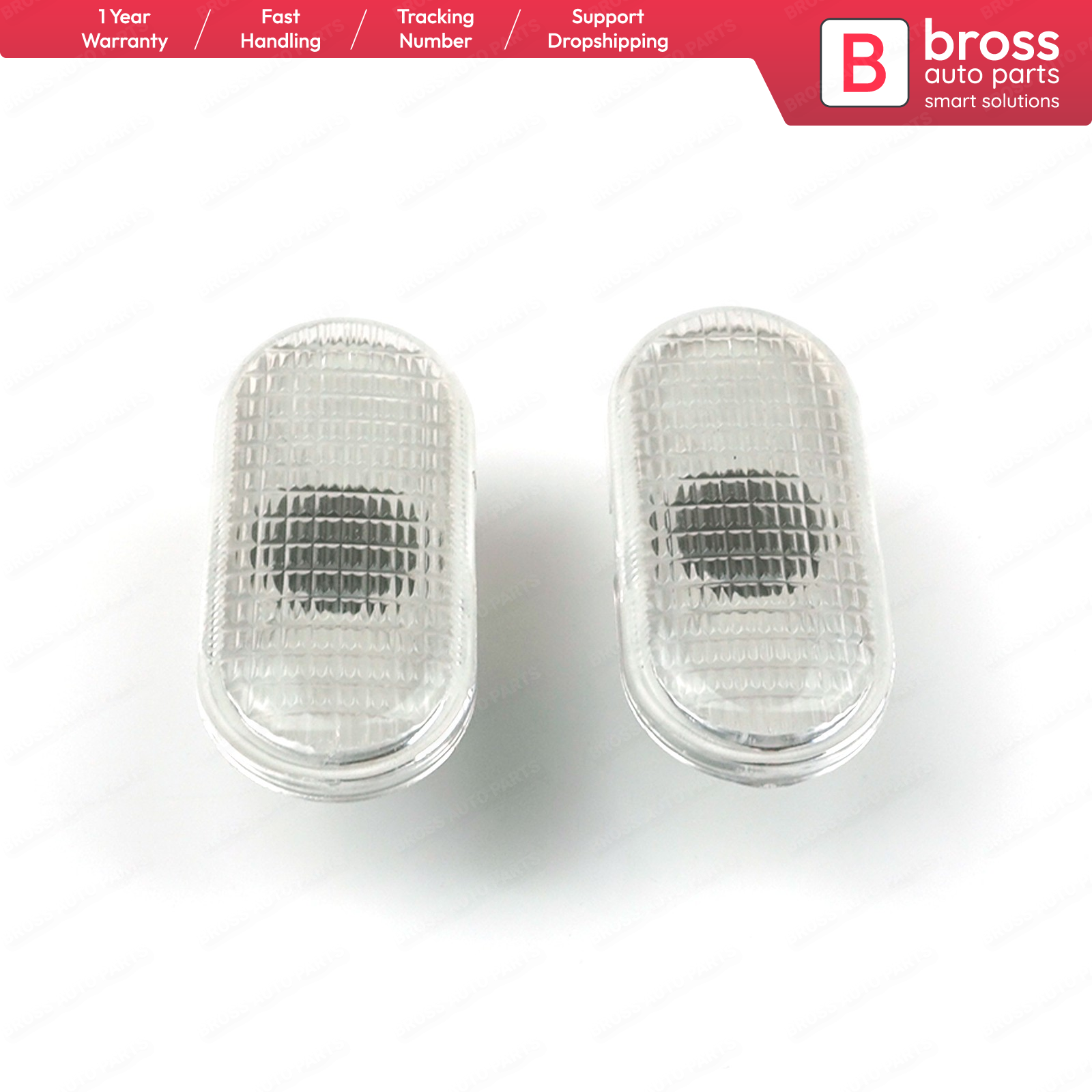 Bross Auto Parts BSP748 2 Pcs Side Indicator Lamp 8200257884 for ...