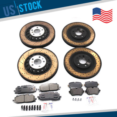 For Audi Q7 Front Rear Disc Brake Rotors And Ceramic Pads Kit Hot Sales ...