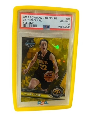Caitlin Clark PSA 10 Rookie RC 2023 Bowman U Chrome Yellow Sapphire LOW ...