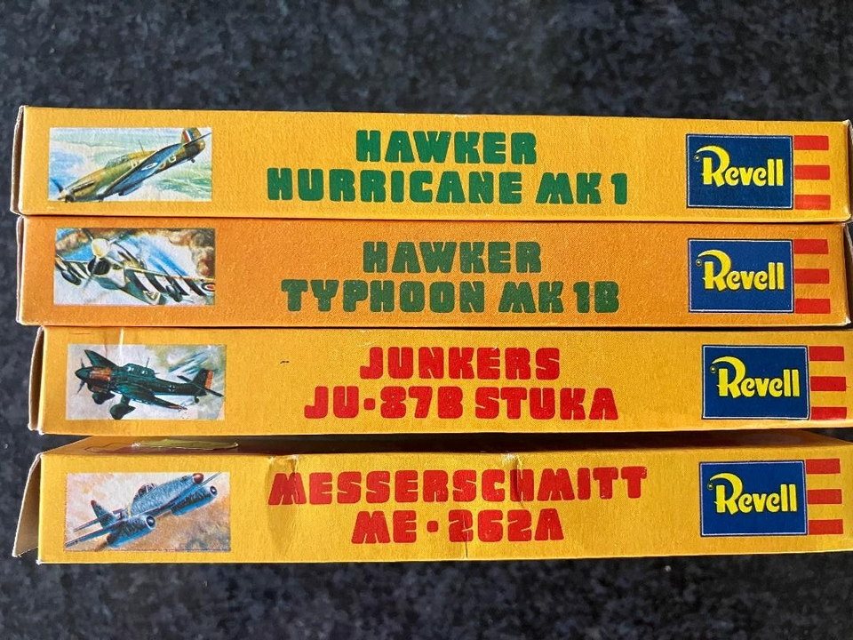 Revell 1/144 Hurricane Mk1, Typhoon Mk1b, JU-87B Stuka& ME-262A Kits 14 ...
