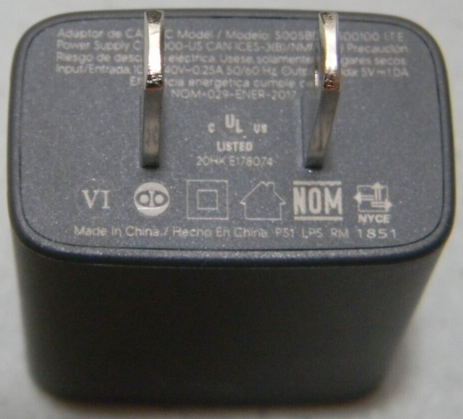 CHROMECAST AC HOME WALL CHARGER POWER ADAPTER USB 5V 1.0A OEM NEW ...