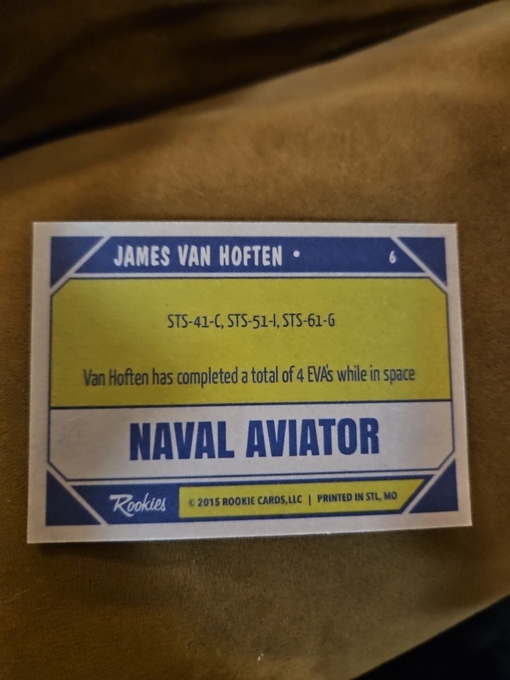 James Van Hoften Custom Signed Card - NASA Astronaut | eBay