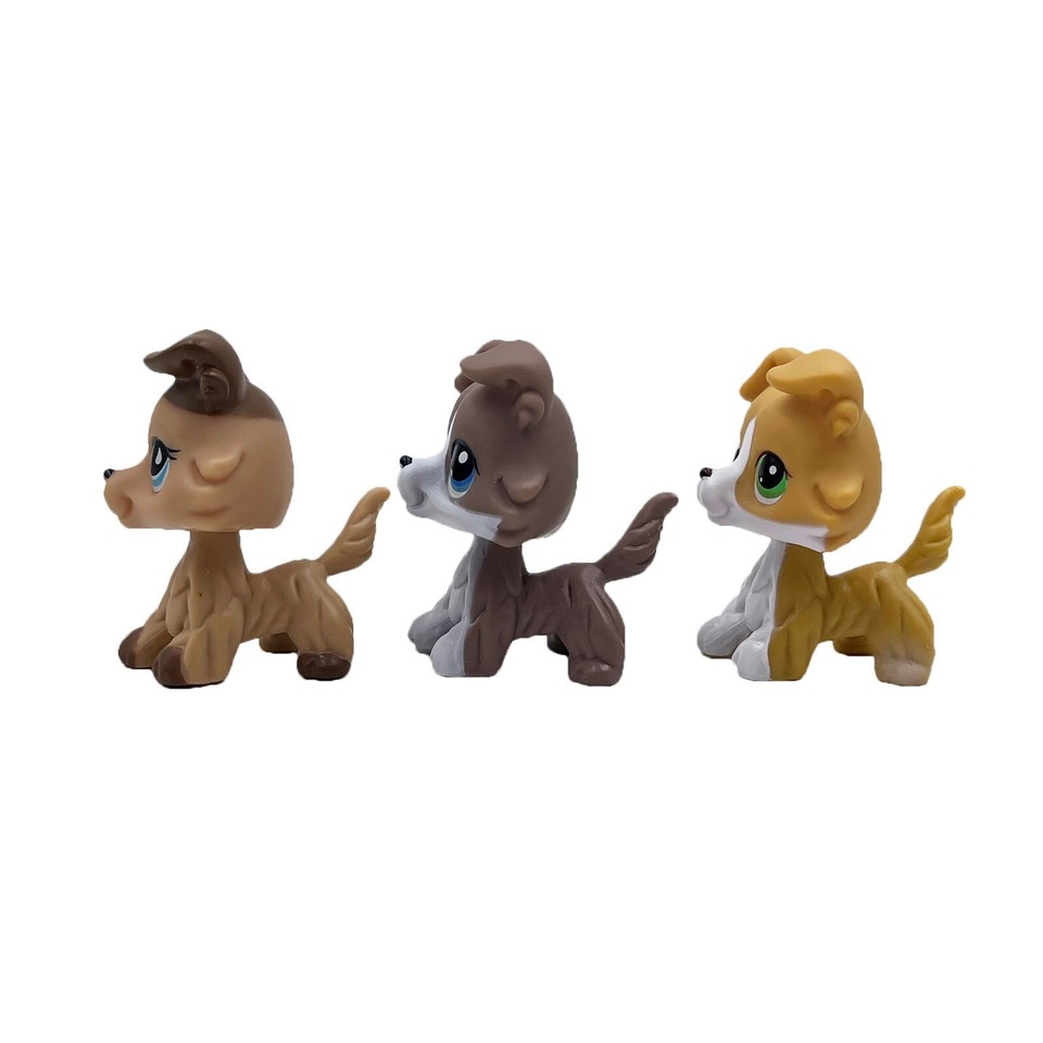 5pcs Littlest pet shop Toys bobble head collie dogs girls Generation 3 ...