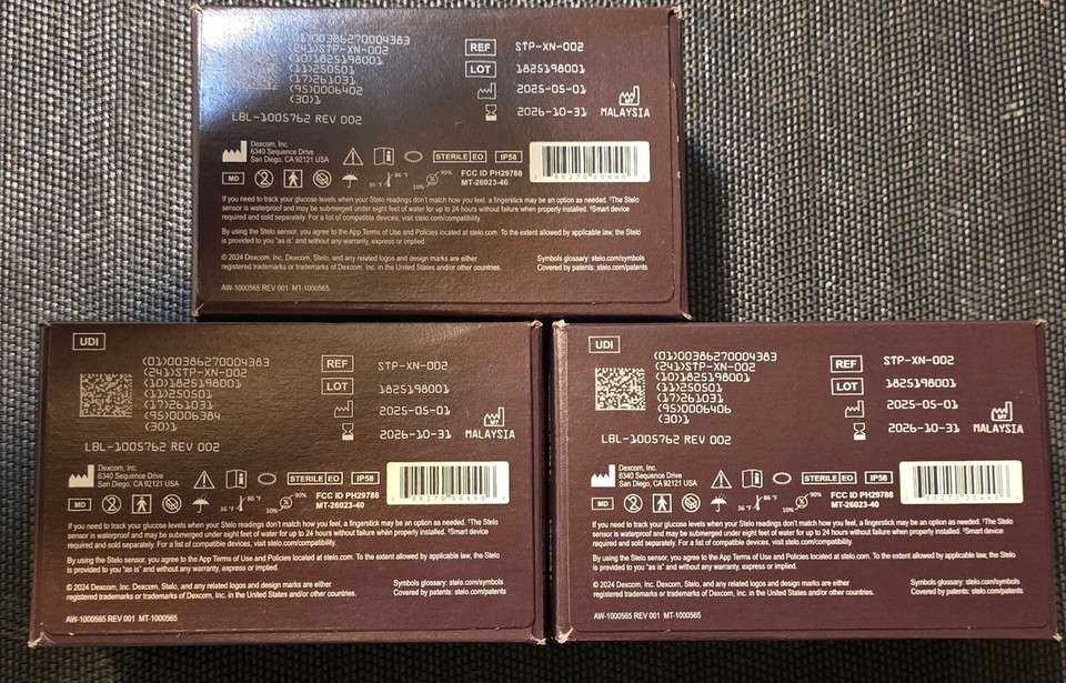 Stelo Glucose Biosensor Kit - 6 Continuous Gluscose Monitors Dexcom | eBay