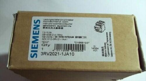 Siemens 3RV2021-1JA10 Circuit Breaker New One Free Shipping 3RV2 021 ...
