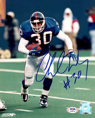 Charles Way autographed signed 8x10 photo NFL New York Giants PSA COA ...